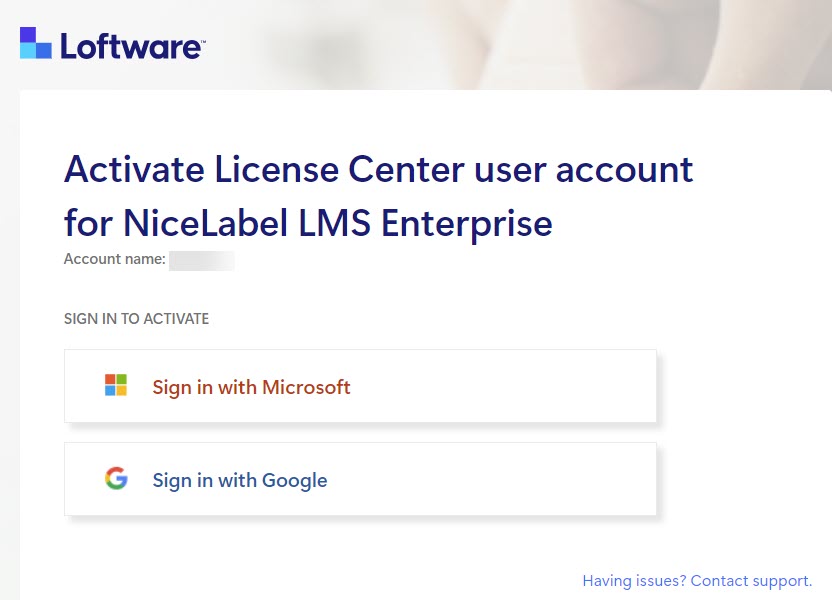 Activating NiceLabel LMS Pro/LMS Enterprise and signing in to License ...