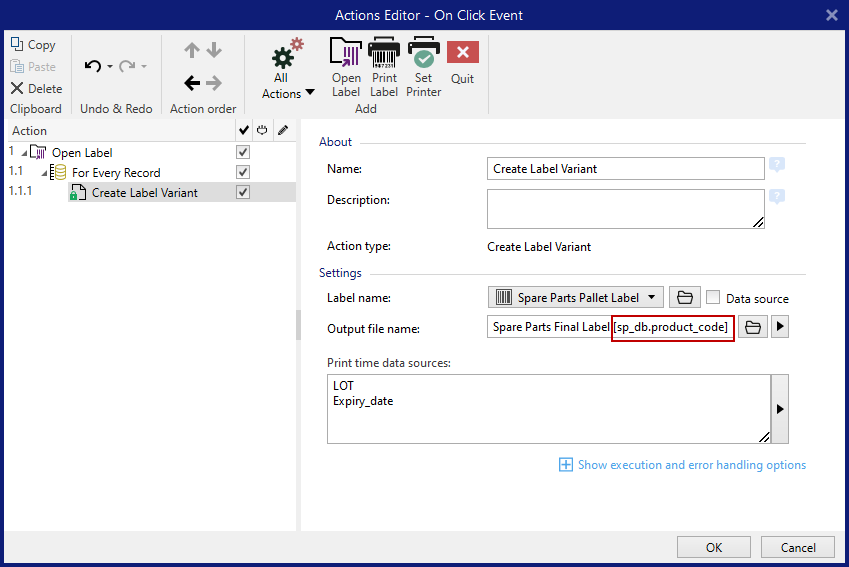 Create label variants - final labels – NiceLabel Help Center