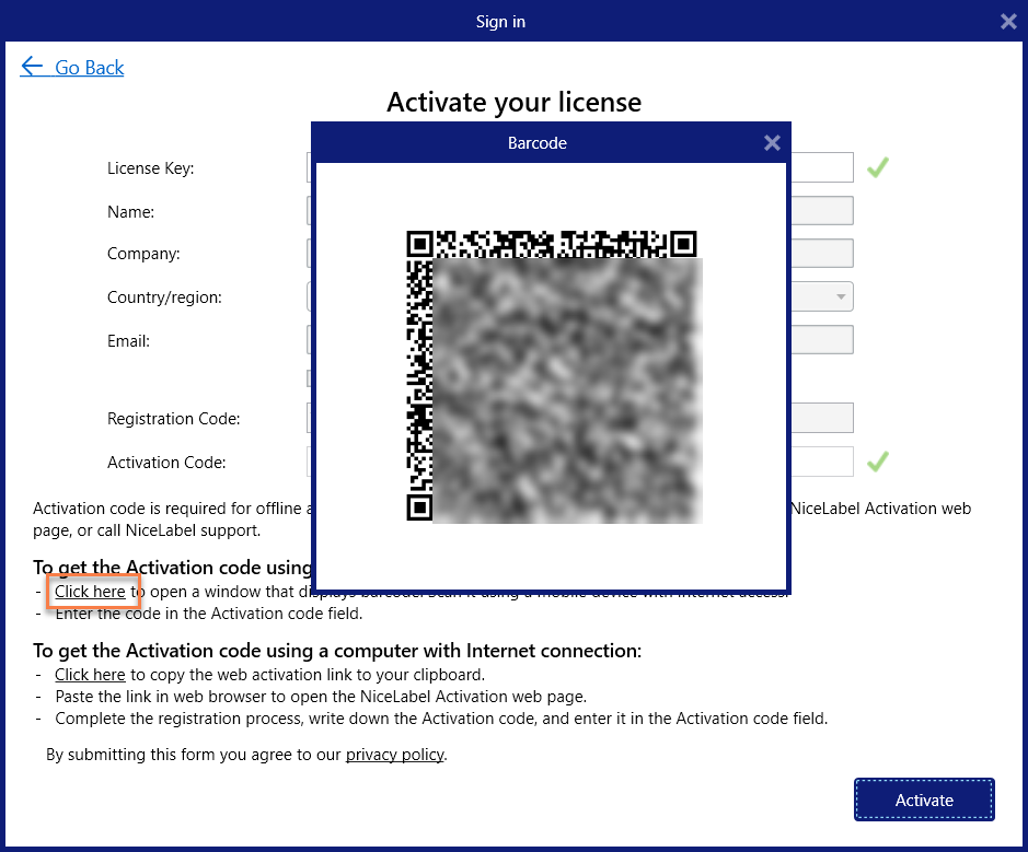 License key activation – NiceLabel Help Center