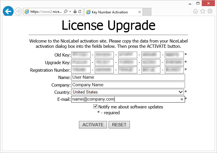 License upgrade – NiceLabel Help Center