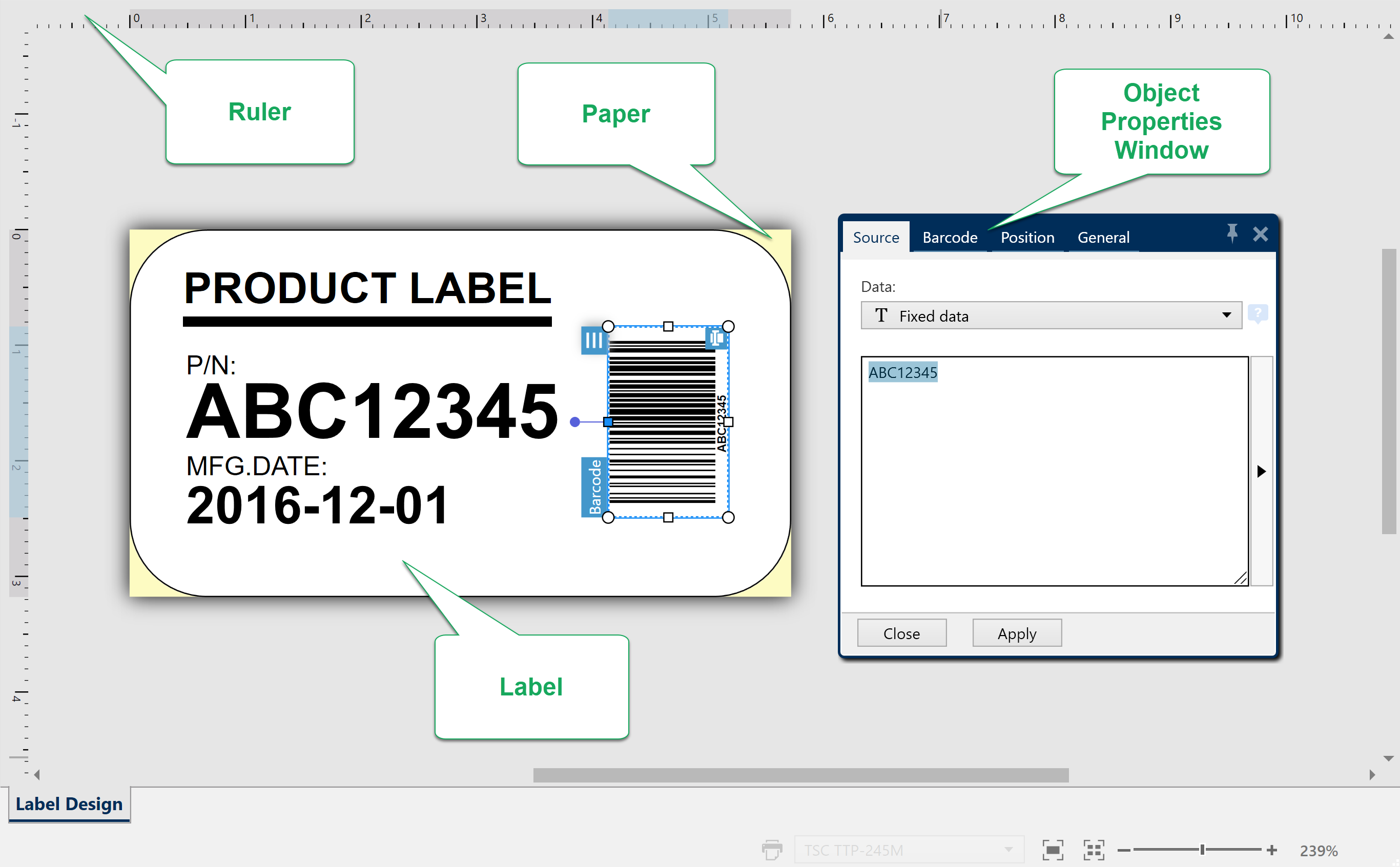 Design Surface – NiceLabel Help Center