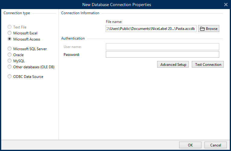 Databases – NiceLabel Help Center