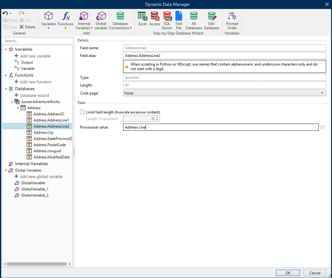 Databases – NiceLabel Help Center